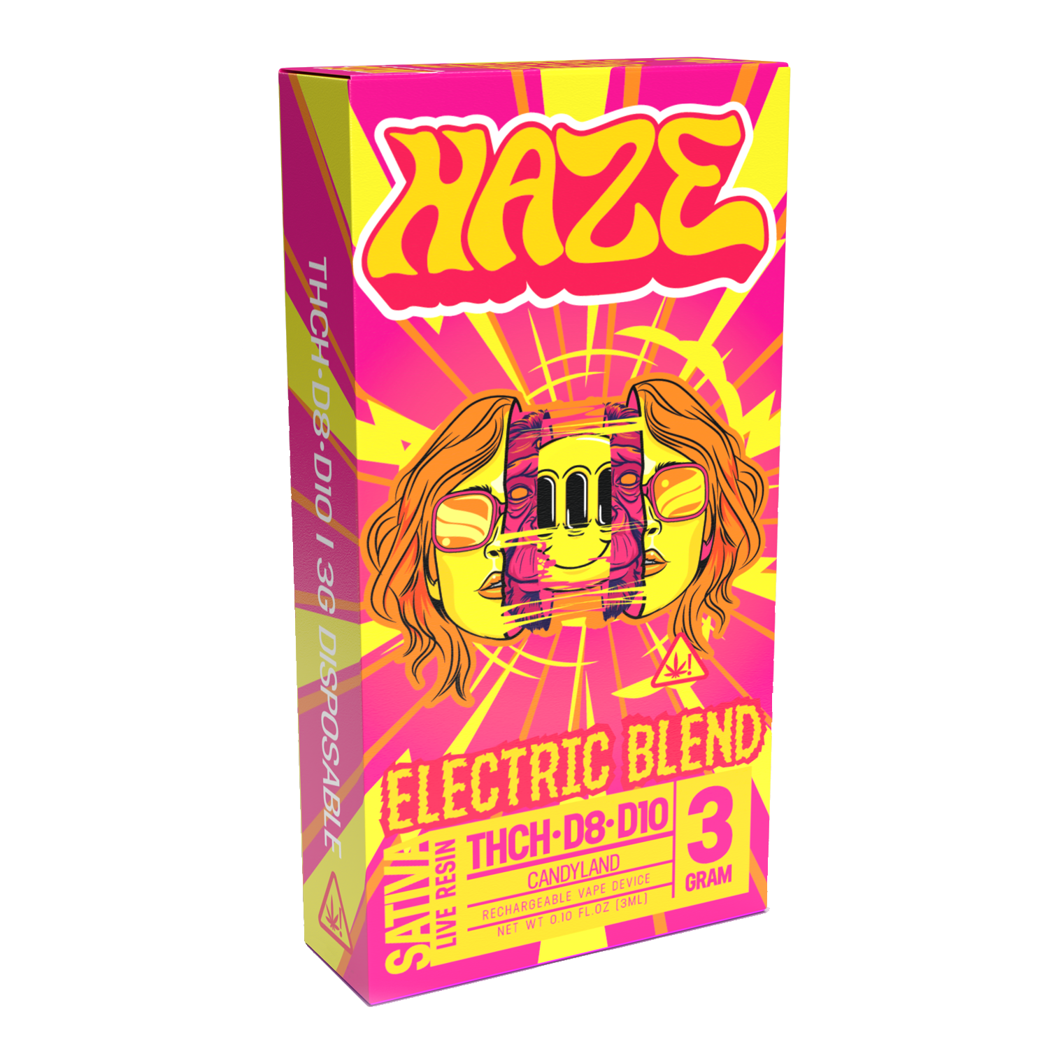 Haze Electric Blend Live Resin Disposable Vape CANDY LAND - 3 GRAMS